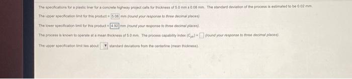 Solved The specifications for a plastener for a concrete | Chegg.com
