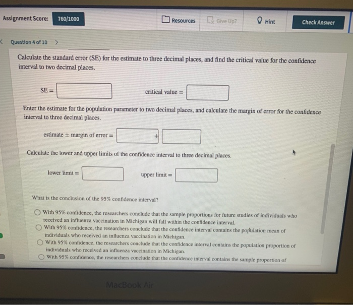 Solved assignment score: Top100 Resources Lx Give Up? V Hint | Chegg.com