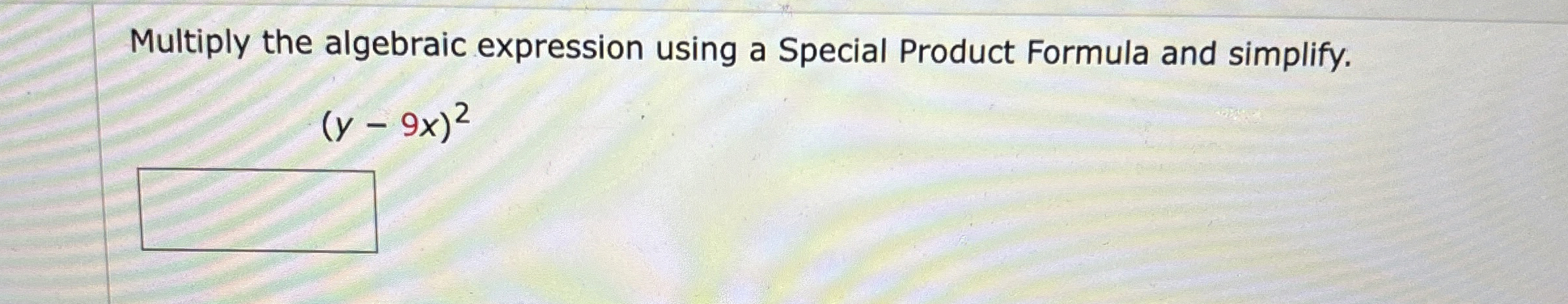 Solved Multiply the algebraic expression using a Special | Chegg.com