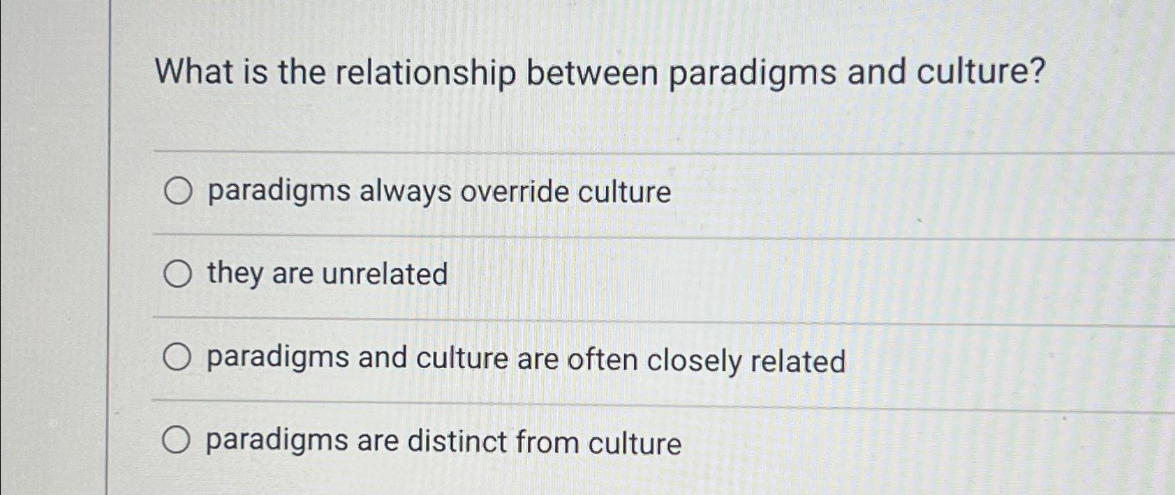Solved What is the relationship between paradigms and | Chegg.com