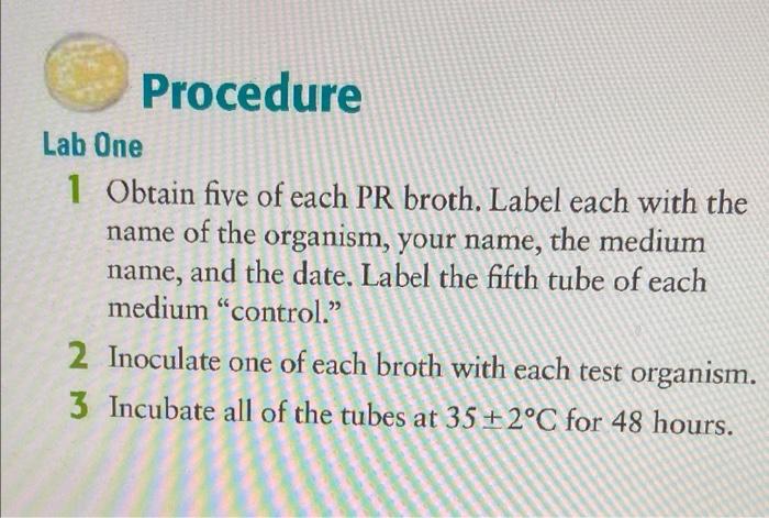 Solved PHENOL RES BROTH 1. What would be the base broth for | Chegg.com