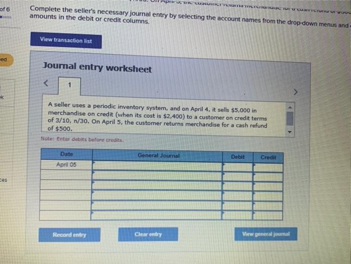 Solved Journal entry worksheet
