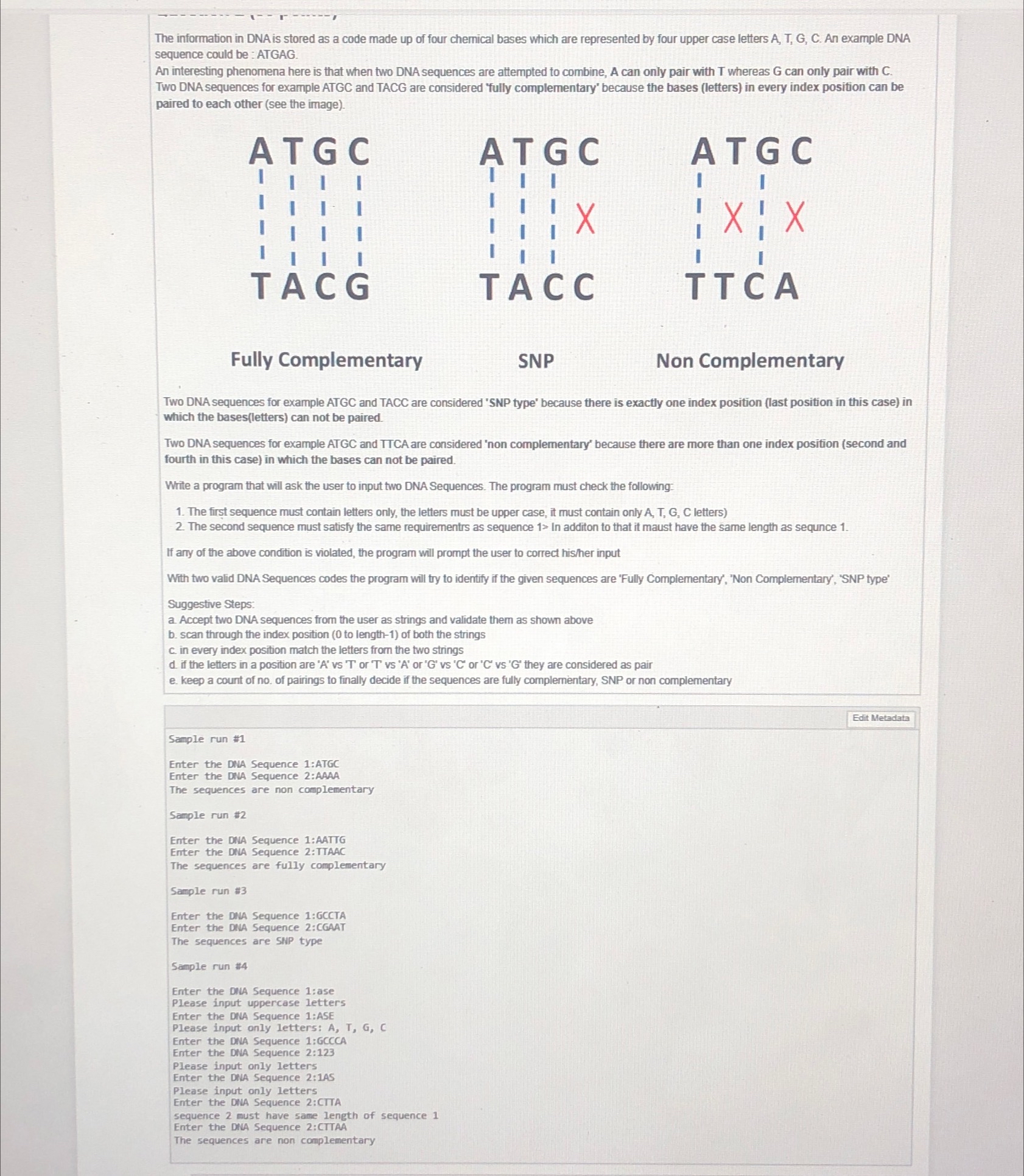 Solved The information in DNA is stored as a code made up of | Chegg.com