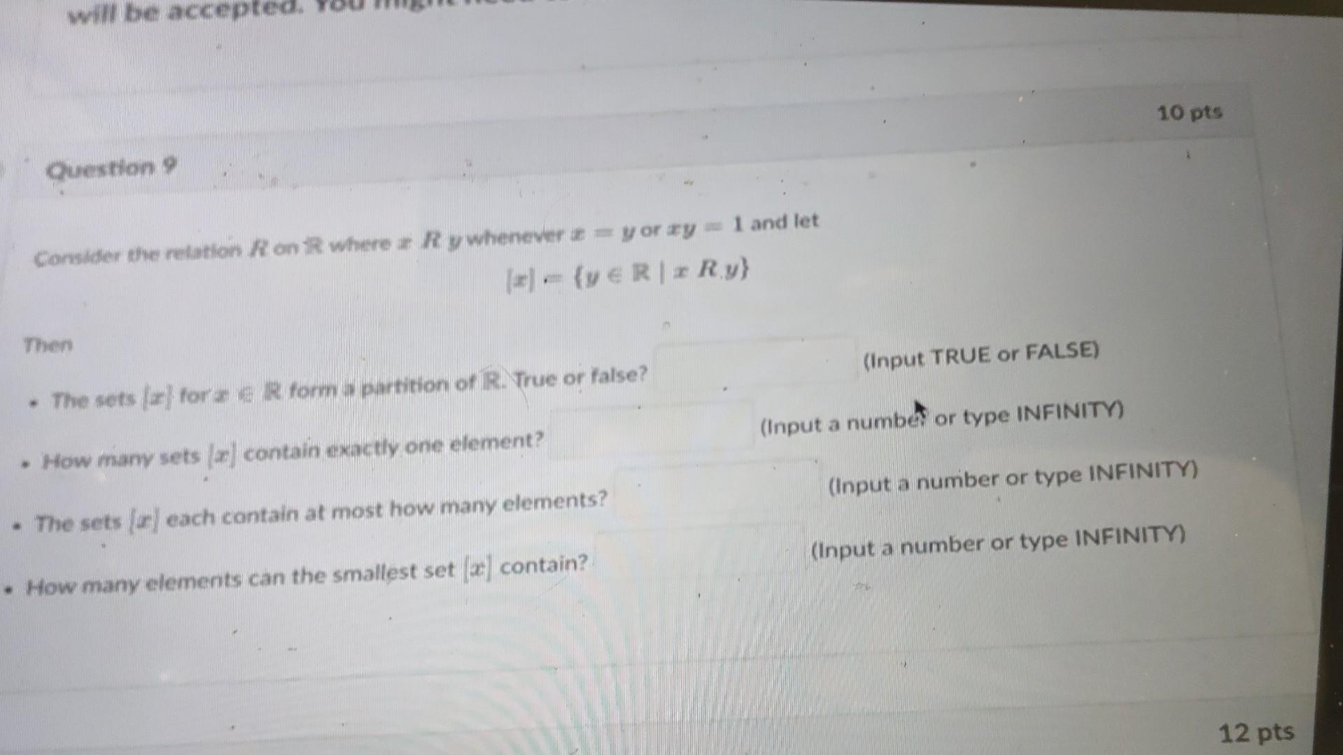 Solved Consider the relation R on R where xRy whenever x=y | Chegg.com