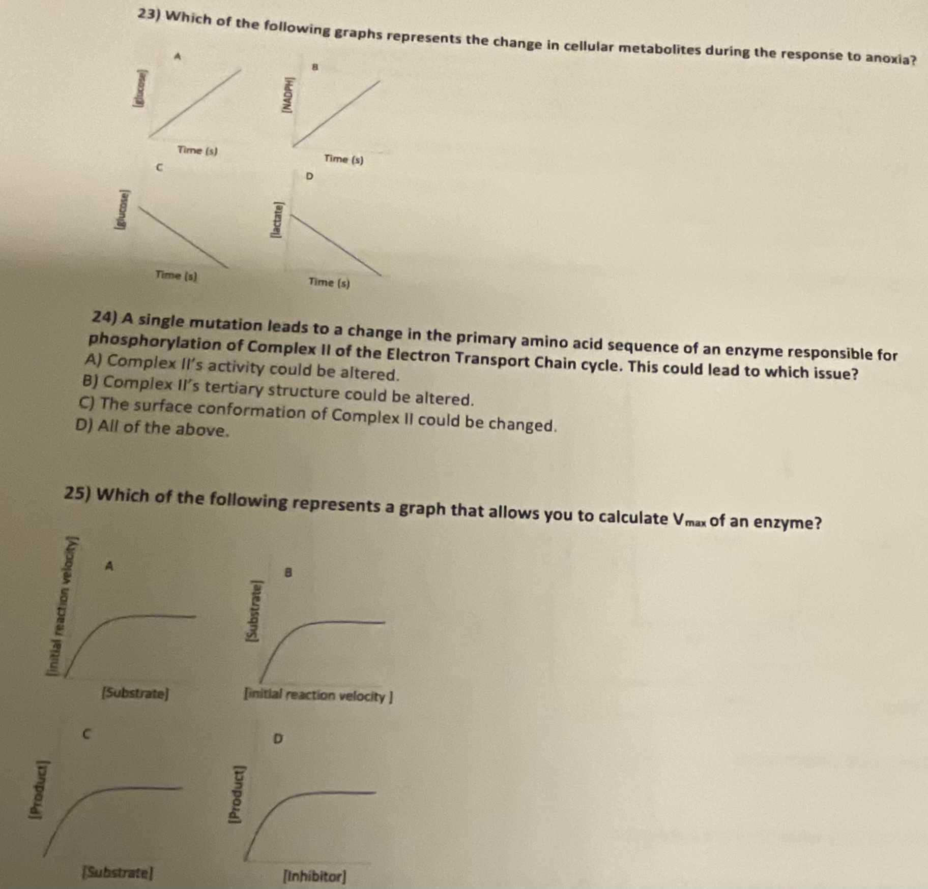 Solved 23] ﻿Which of the following graphs represents the | Chegg.com