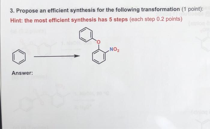 Solved 3. Propose an efficient synthesis for the following | Chegg.com