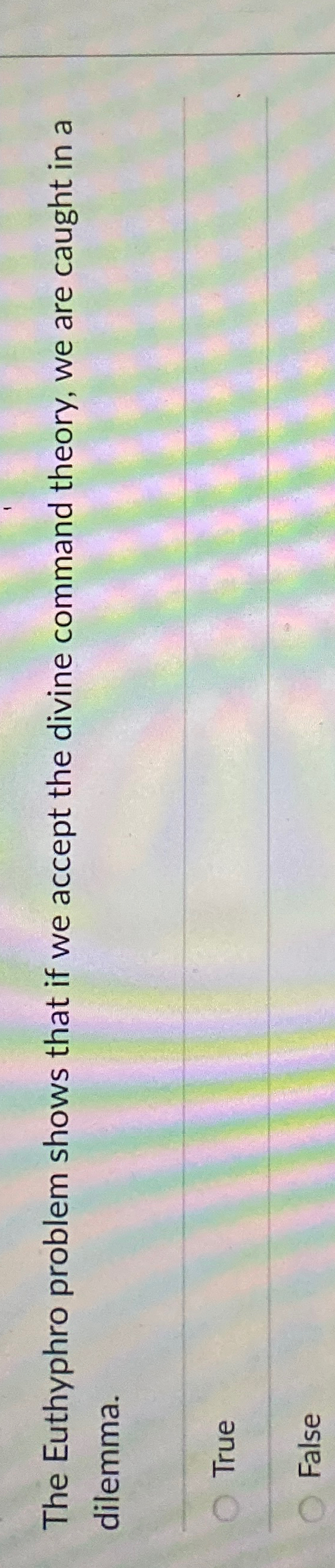 Solved The Euthyphro problem shows that if we accept the | Chegg.com