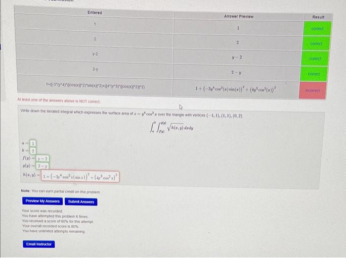 Solved At lemst one of the answers above is Not coinect. | Chegg.com