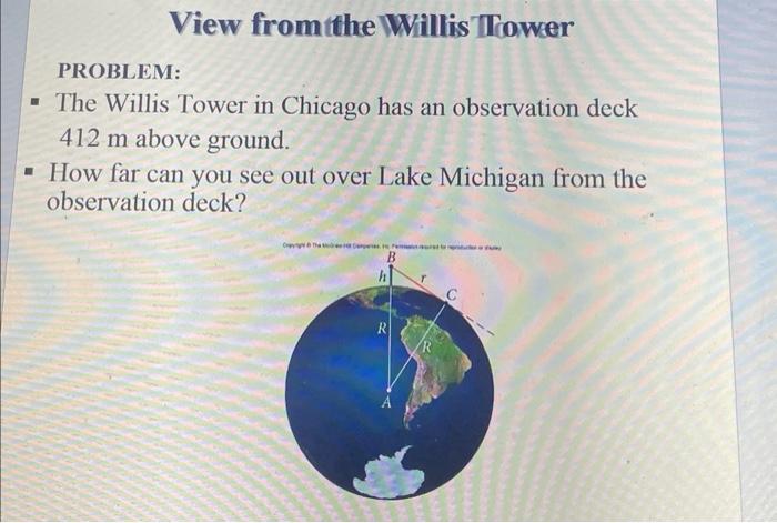 Solved View fromithe Willis TIower PROBLEM: - The Willis | Chegg.com