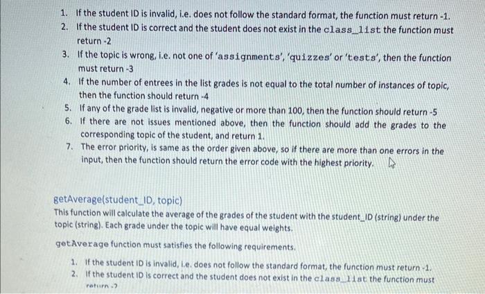 Solved Problem: You are asked to develop a Python module to | Chegg.com