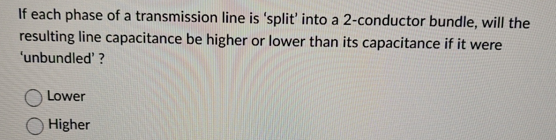Solved If each phase of a transmission line is 'split' into | Chegg.com