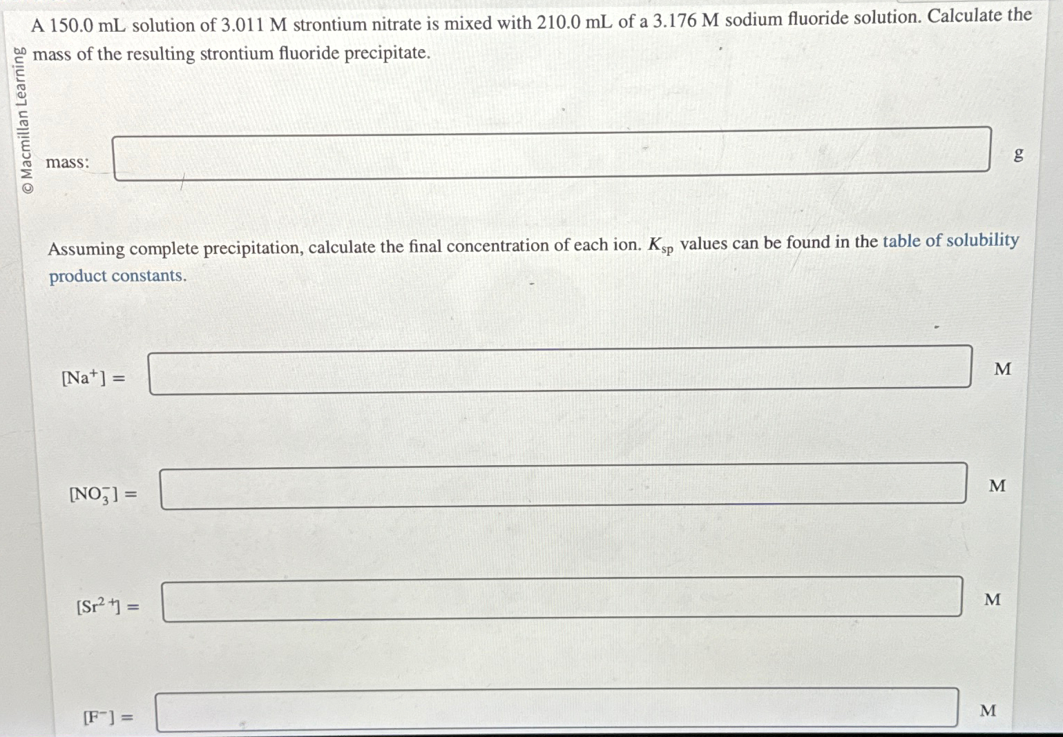 Solved A 150.0mL ﻿solution of 3.011M ﻿strontium nitrate is | Chegg.com