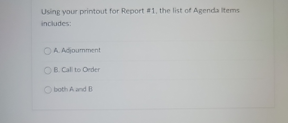 Solved Using your printout for Report #1, ﻿the list of | Chegg.com