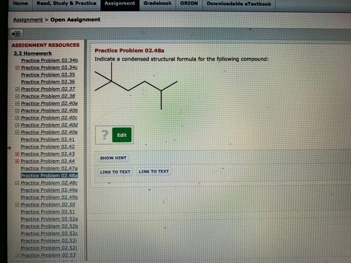Solved Home Read, Study & Practice Assignment ORION | Chegg.com