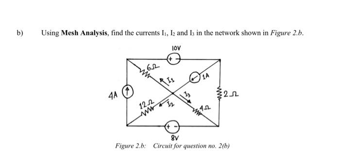 Solved Using Mesh Analysis, find the currents I1,I2 and I3 | Chegg.com