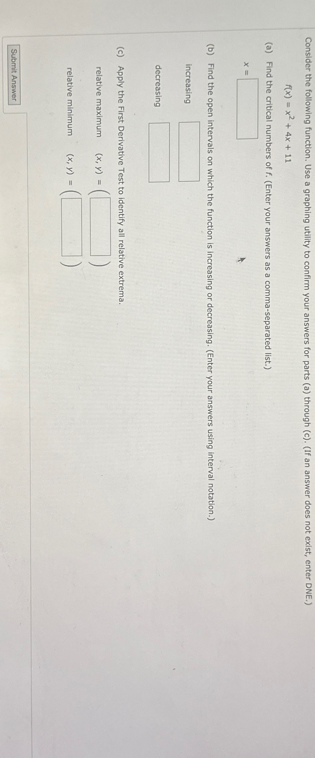 Solved Consider the following function. Use a graphing | Chegg.com