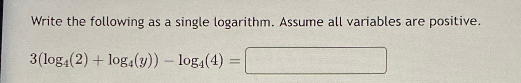 Solved Write the following as a single logarithm. Assume all | Chegg.com