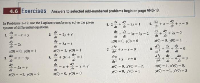 Solved 4.6 Exercises Answers to selected odd-numbered | Chegg.com