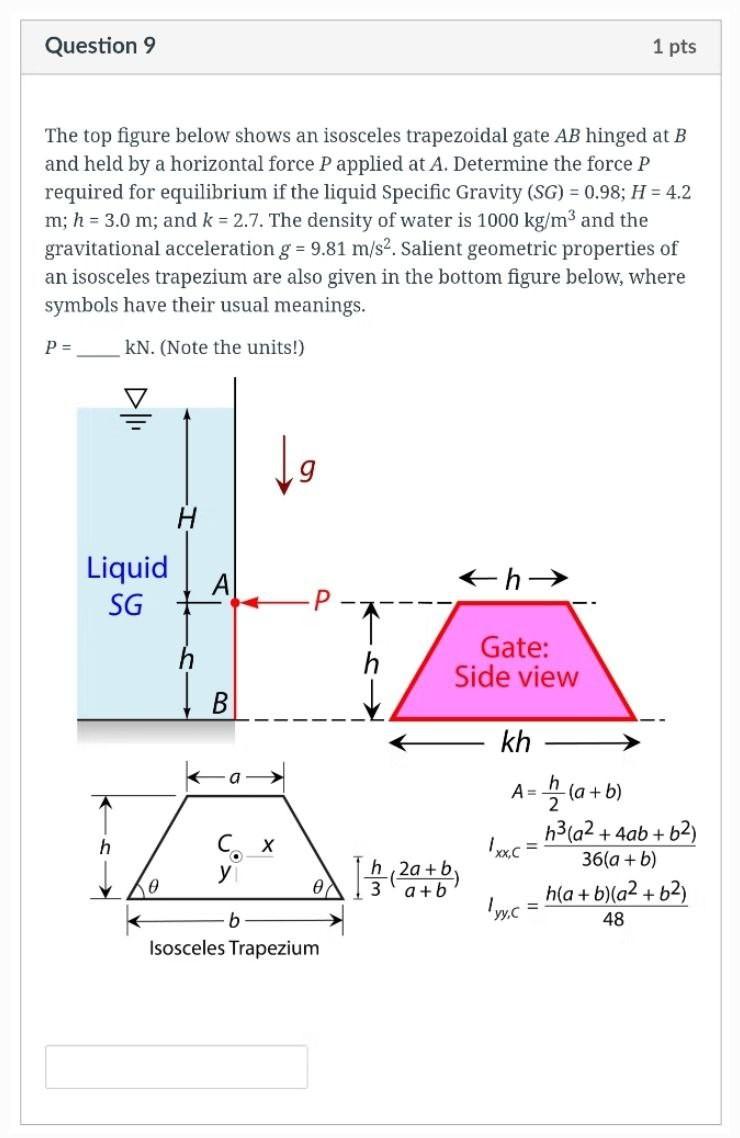 Solved The top figure below shows an isosceles trapezoidal | Chegg.com