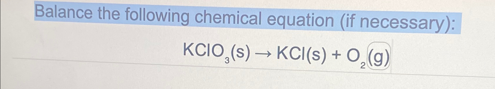 Solved Balance the following chemical equation (if | Chegg.com