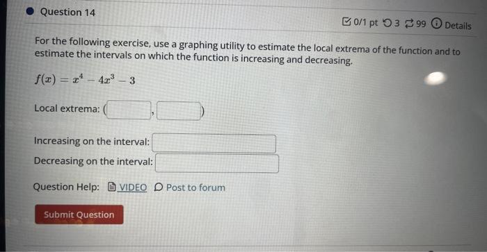 Solved For the following exercise, use a graphing utility to | Chegg.com