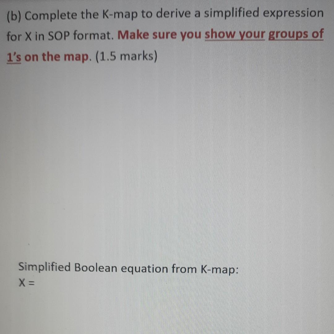 Solved 2. (a) Derive a Boolean expression for X in the | Chegg.com