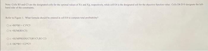 Figure I demonstrates an Excel spreadsheet that is | Chegg.com