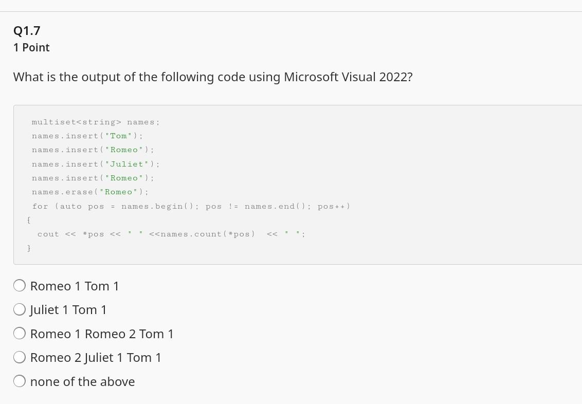 What is the output of the following code using | Chegg.com