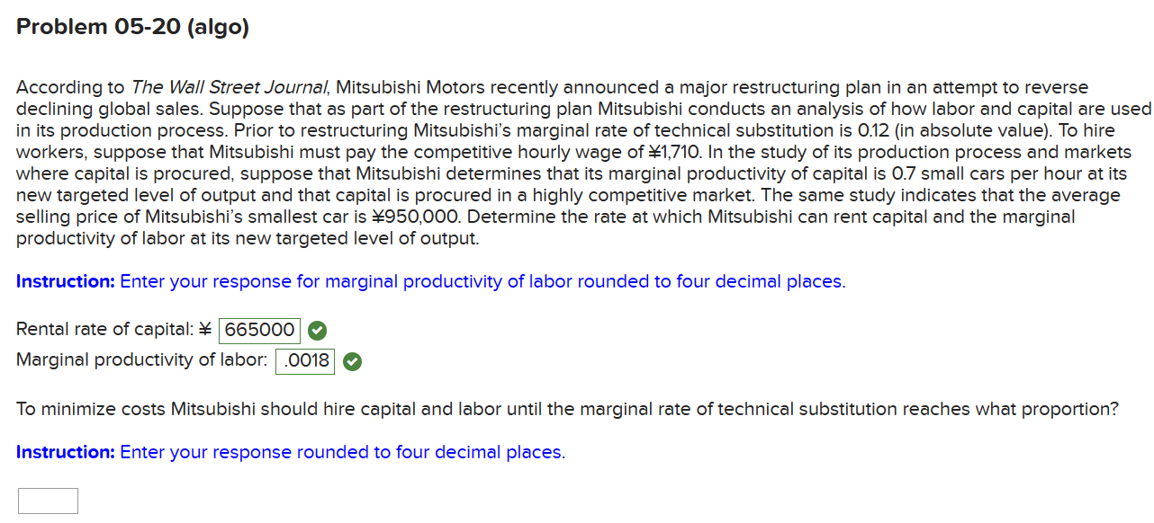 Solved Problem 05-20 (algo)According to The Wall Street | Chegg.com