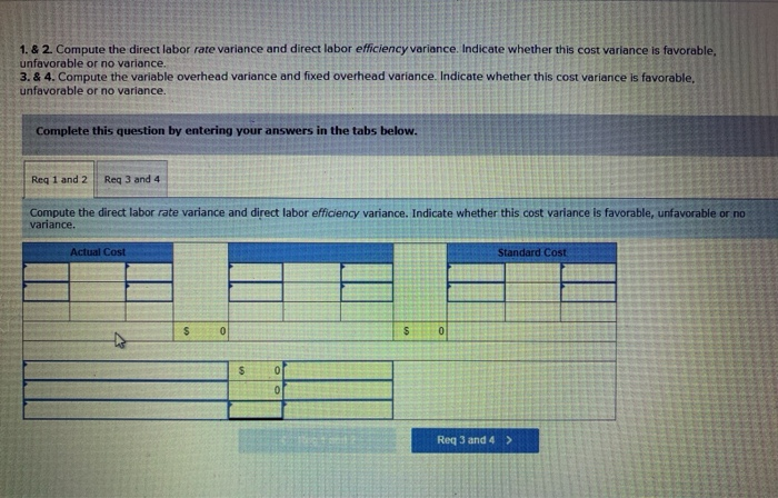 Solved Tableau DA 8-3: Mini-Case, Direct labor variances and | Chegg.com
