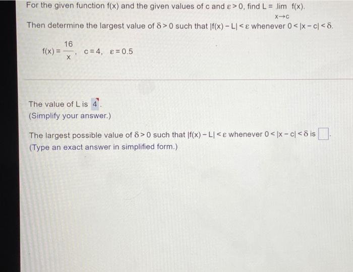 Solved For the given function f(x) and the given values of | Chegg.com