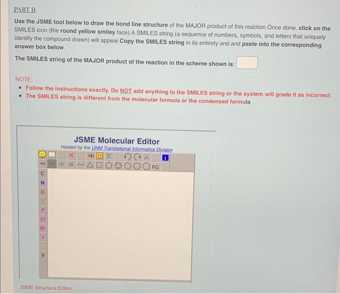 Use the JSME tool below to draw the bond line | Chegg.com