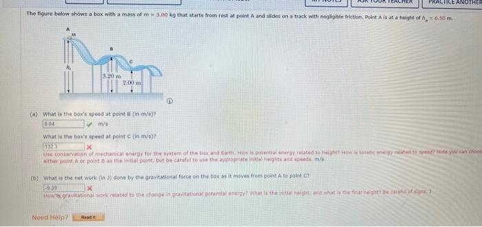 Solved The figure below shbws a box with a mass of m=3.00 kg | Chegg.com