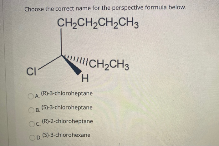 Solved Choose the correct name for the perspective formula | Chegg.com