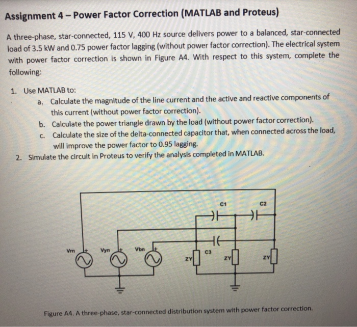 Solved Assignment 4-Power Factor Correction (MATLAB and | Chegg.com