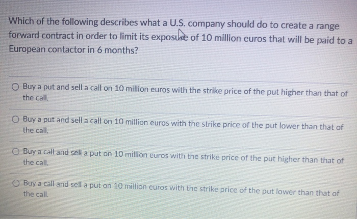 Solved Which of the following describes what a U.S. company | Chegg.com