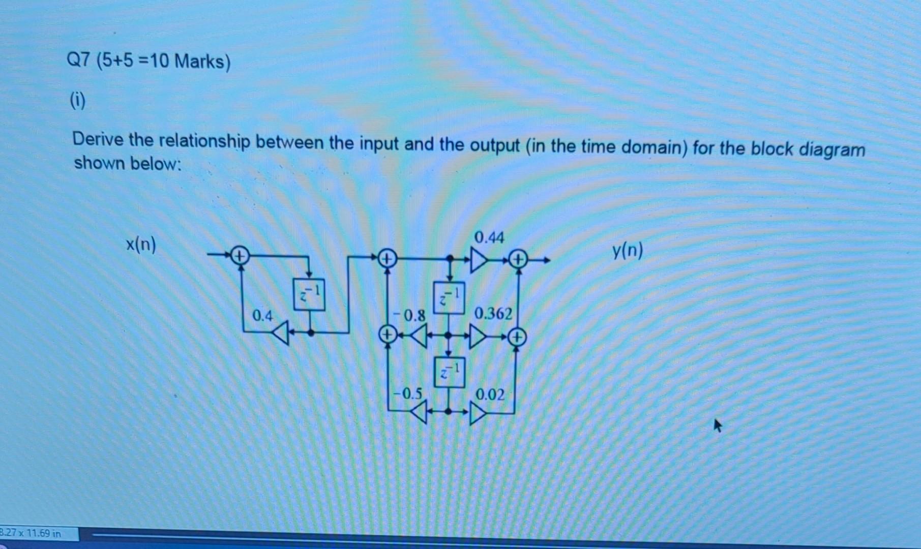 Solved Q7 (5+5=10 Marks ) (i) Derive the relationship | Chegg.com