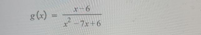 Solved g(x)=x-6x2-7x+6 | Chegg.com