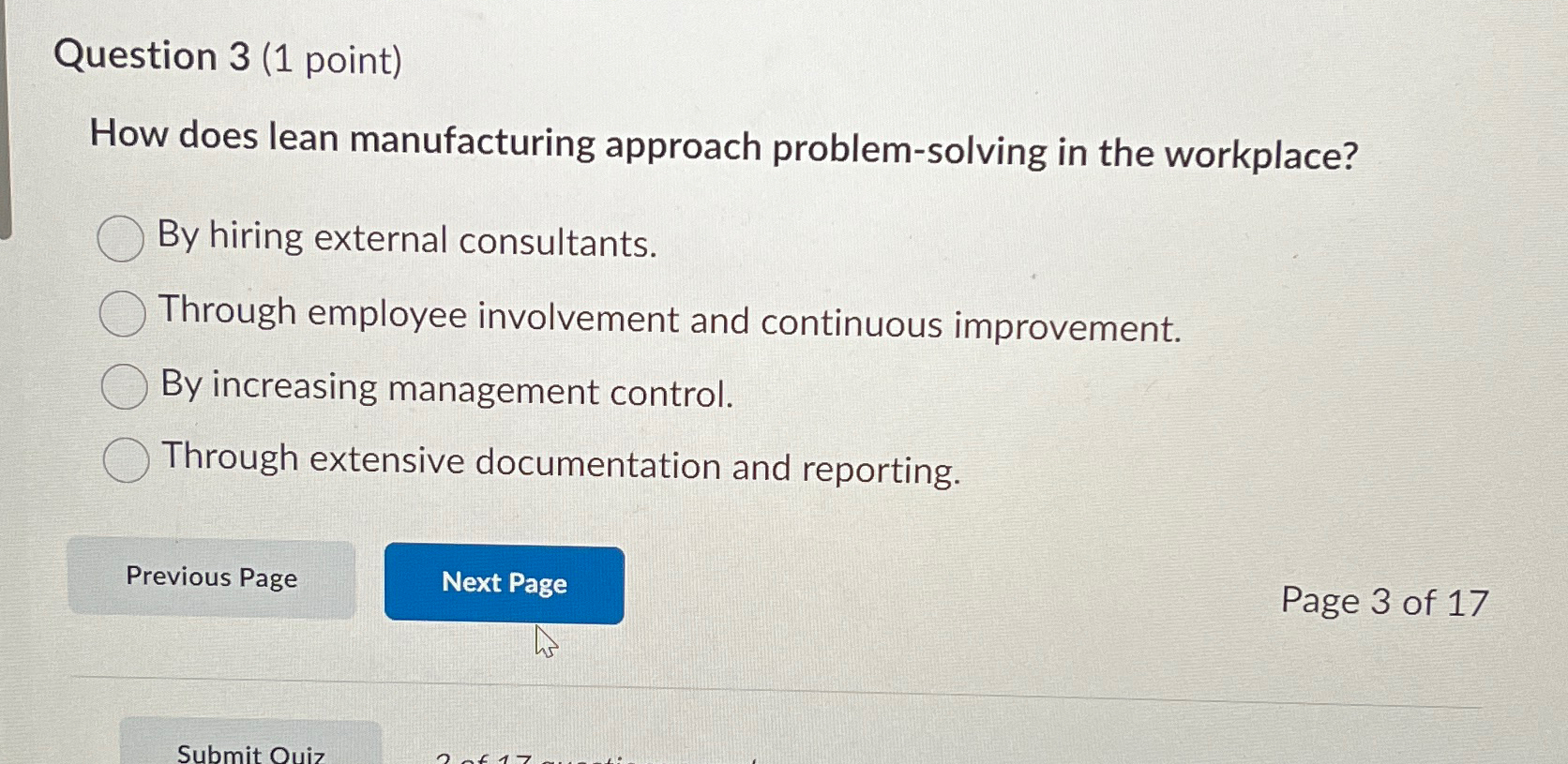 Solved Question 3 (1 ﻿point)How does lean manufacturing | Chegg.com