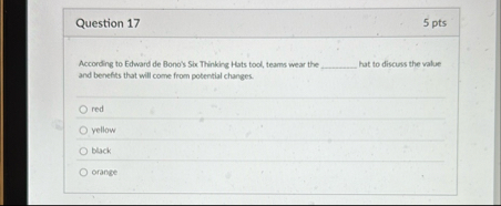 Solved Question 175 ﻿ptsAccording to Edward de Bono's Sk | Chegg.com