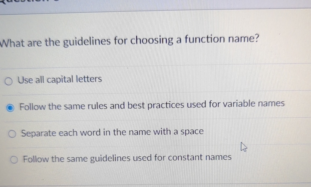 Solved What are the guidelines for choosing a function | Chegg.com