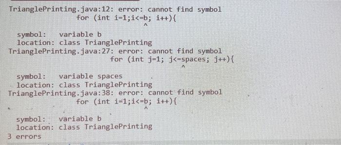 Solved 5-15) (Triangle Printing Program) Write an | Chegg.com
