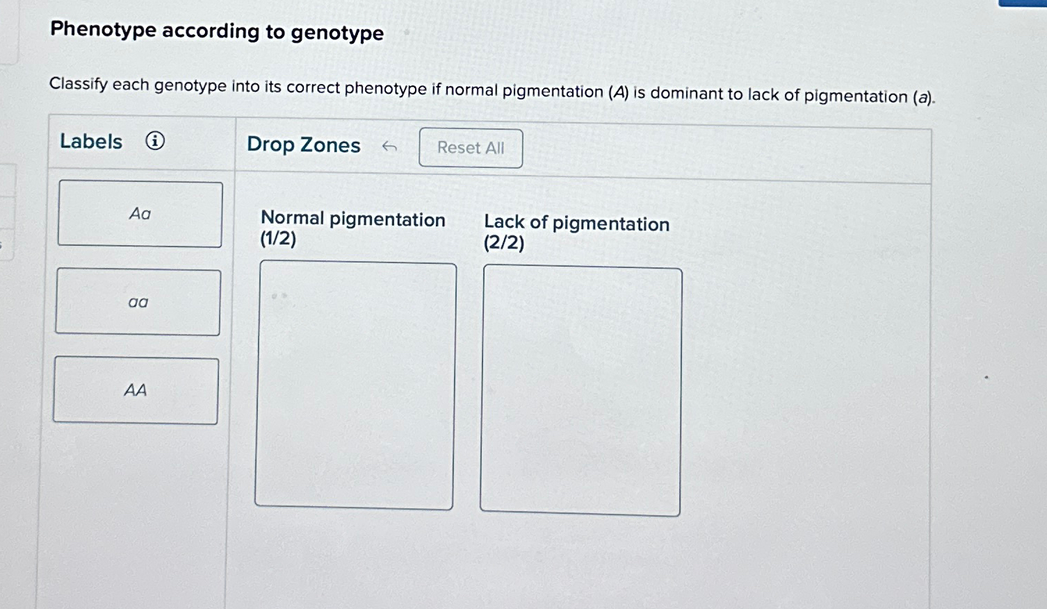 Solved Phenotype according to genotypeClassify each genotype | Chegg.com Solved Phenotype according to genotypeClassify each genotype | Chegg.com