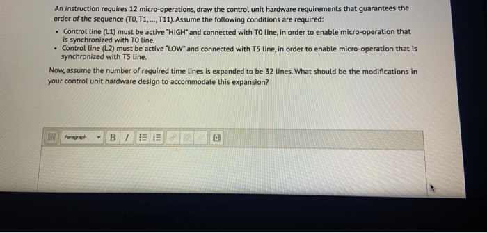 An instruction requires 12 micro-operations, draw the | Chegg.com