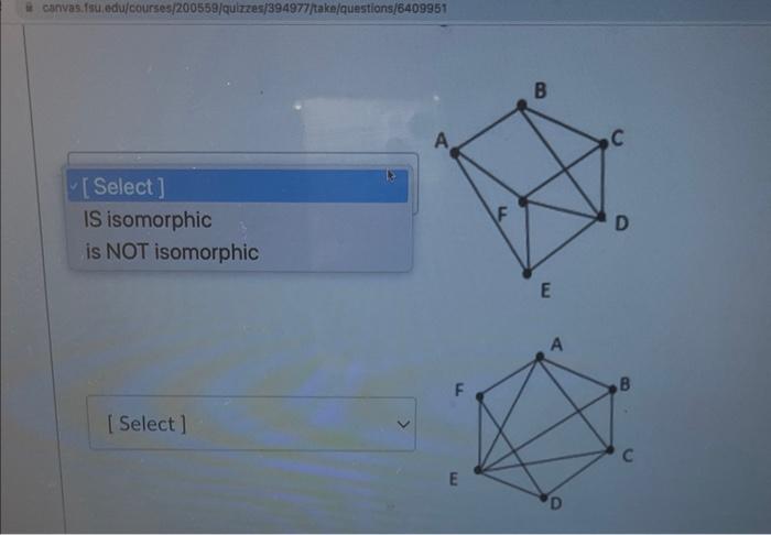 Solved Which of the graphs listed below is isomorphic to | Chegg.com