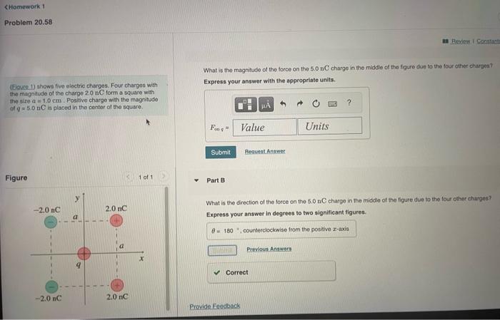 Solved What is the magnitude of the force on the 5.0nC | Chegg.com
