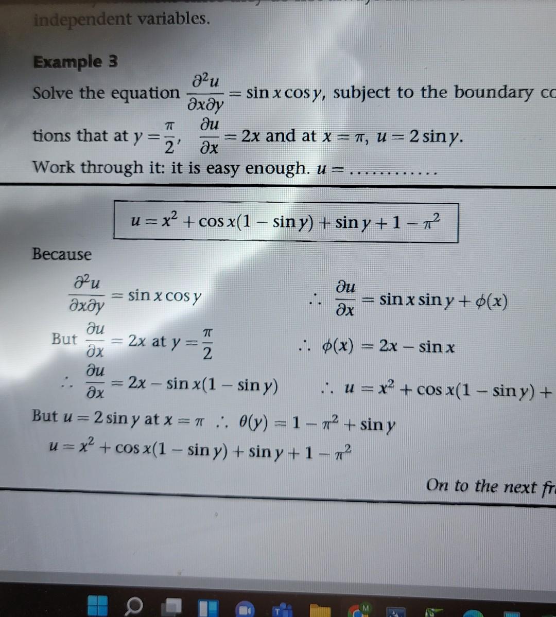 Solved independent variables. Example 3 Solve the equation | Chegg.com