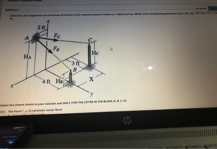 Solved Question completion Question 1 20 points Determine | Chegg.com