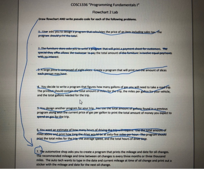 Solved COSC1336 "Programming Fundamentals I" Flowchart 2 Lab | Chegg.com