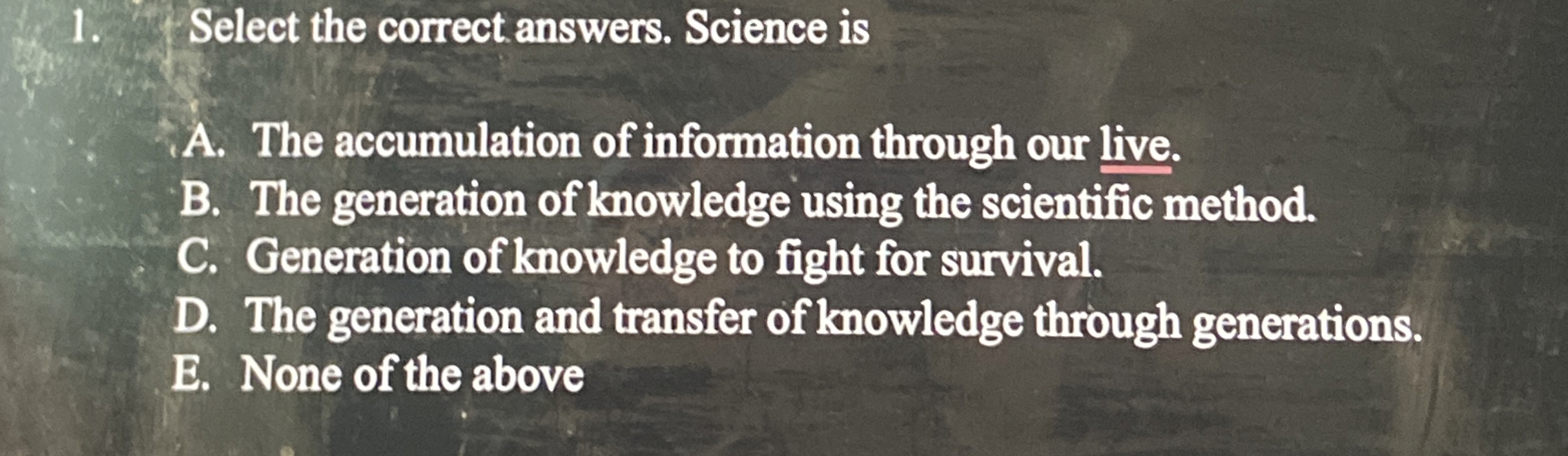 Solved Select the correct answers. Science isA. ﻿The | Chegg.com